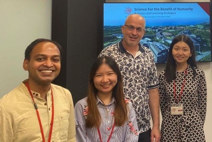 From left, Vyom Rastogi (intern), Punyavadee Yiengsubhanond (intern ...