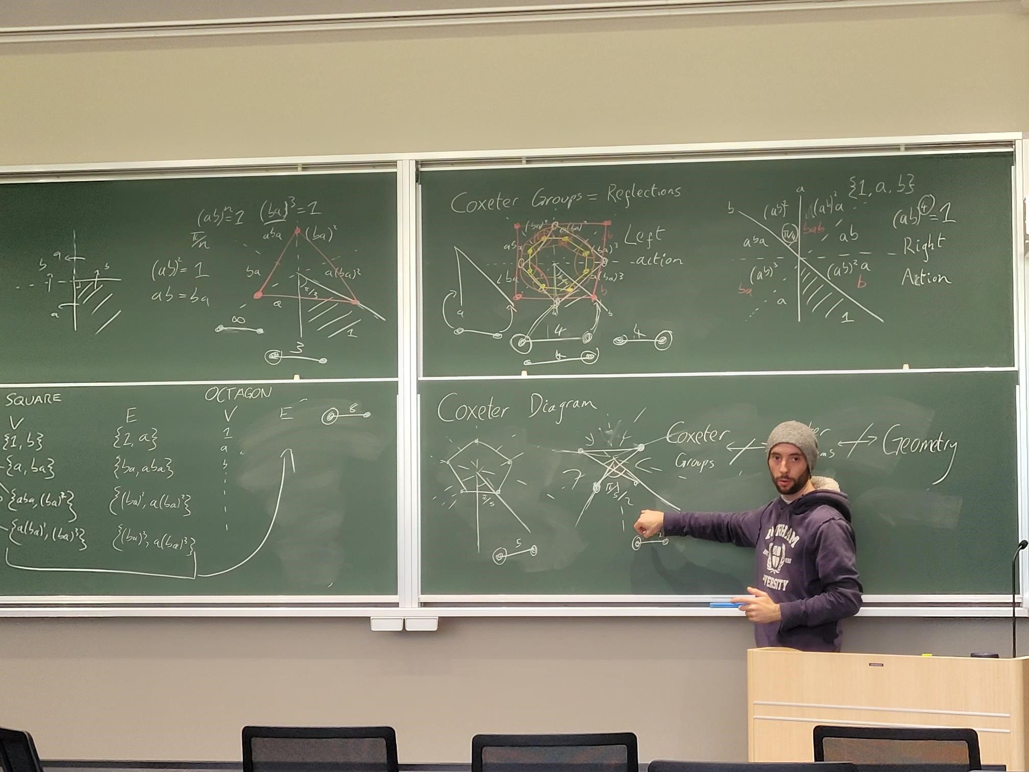 Tom’s lecture on Coxeter groups as part of his quantum error correction ...