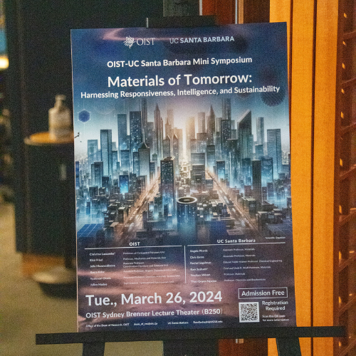 aps_UCSB_poster_on_stand | Okinawa Institute of Science and Technology OIST