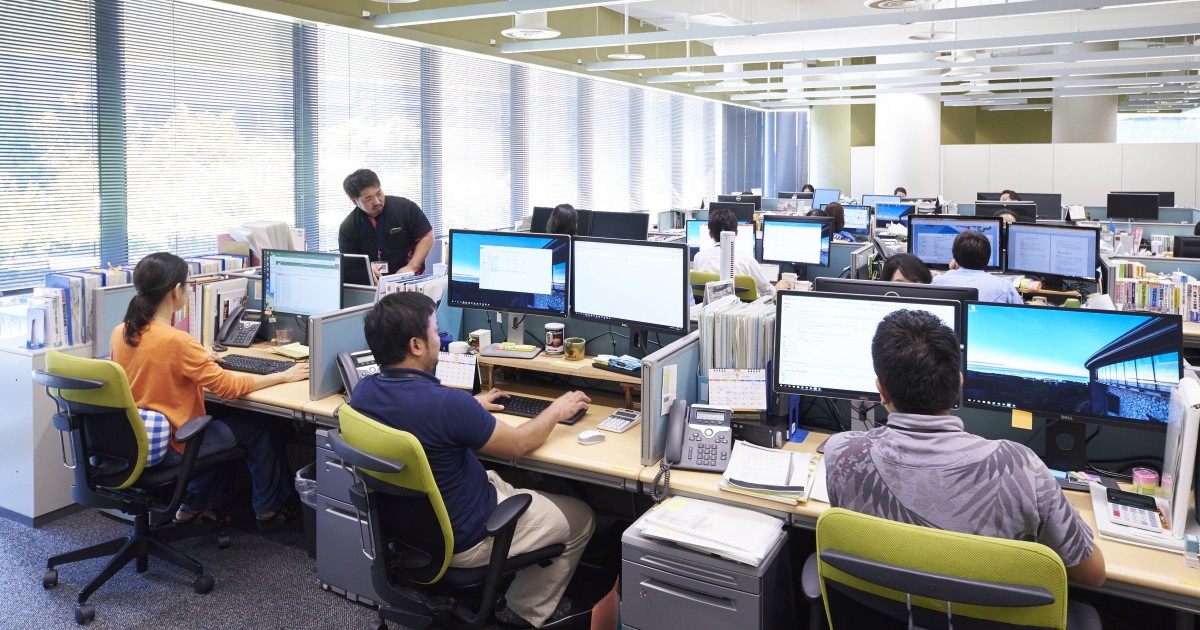 Administrative office staff working in procurement and accounting ...