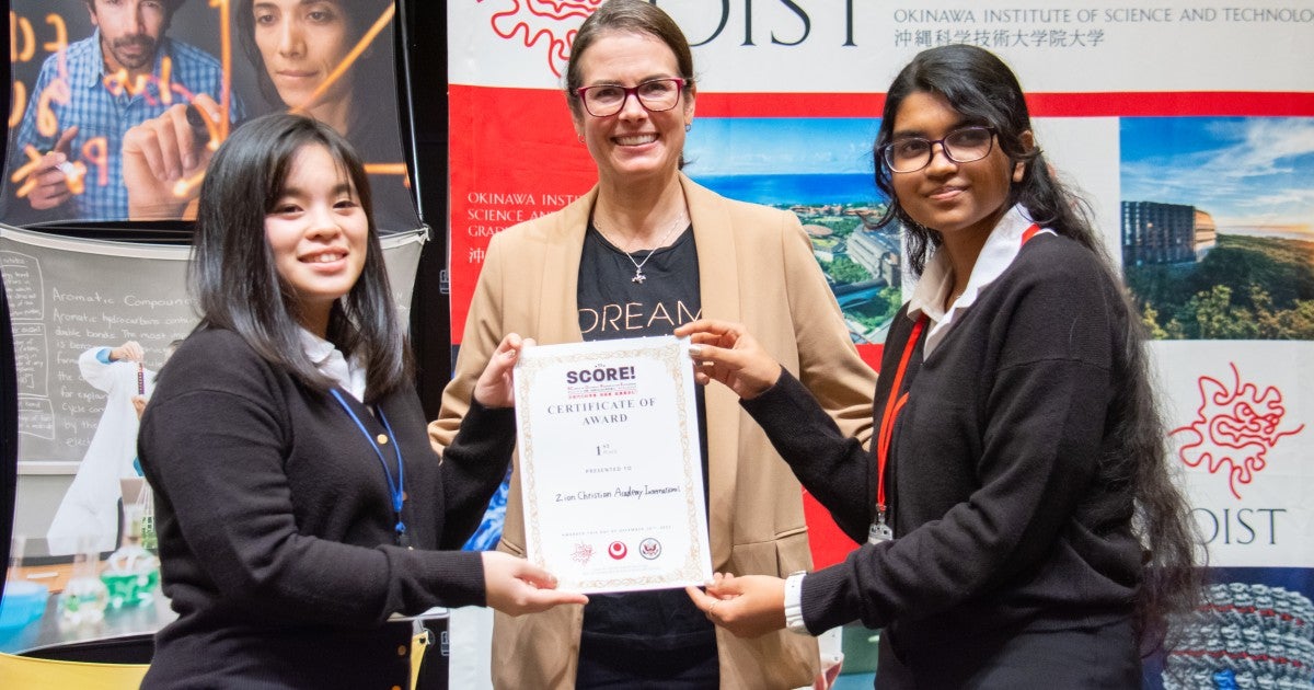 The 1st prize winners of SCORE! 2022 | Okinawa Institute of Science and ...