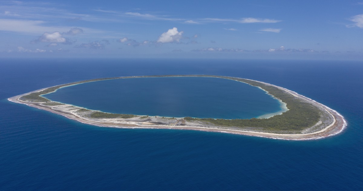 Satellite image of Taiaro Atoll | Okinawa Institute of Science and ...
