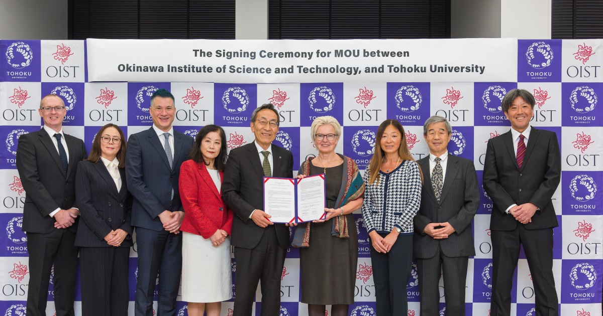 OIST and Tohoku University group photo | Okinawa Institute of Science and Technology OIST