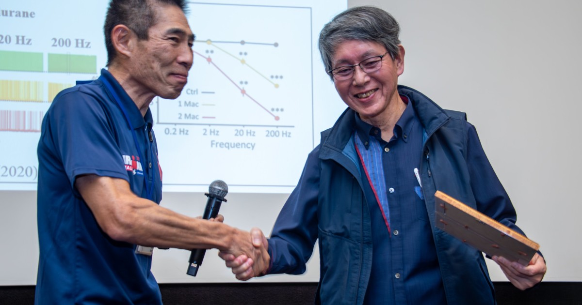 Professor Doya and Professor Takahashi at the provost lecture | Okinawa Institute of Science and ...