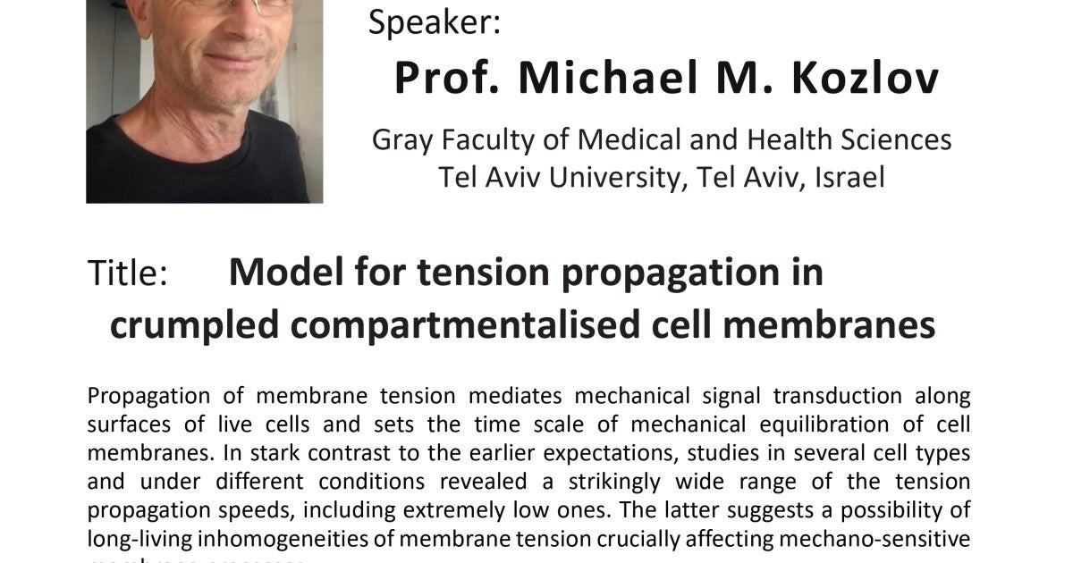 Prof. Michael M. Kozlov | Okinawa Institute of Science and Technology OIST